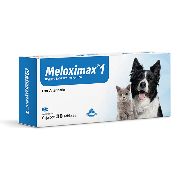 Meloximax 1 mg con 30 tabletas – mypets.mx